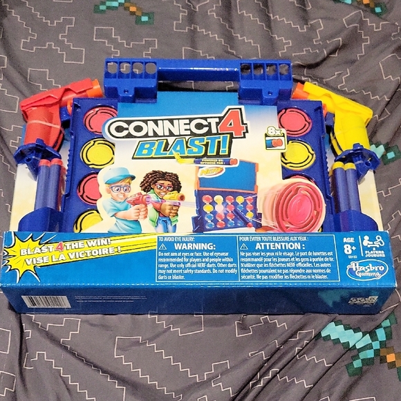 Hasbro | Toys | Hasbro Connect 4 Blast Game Blue Red Puzzle | Poshmark